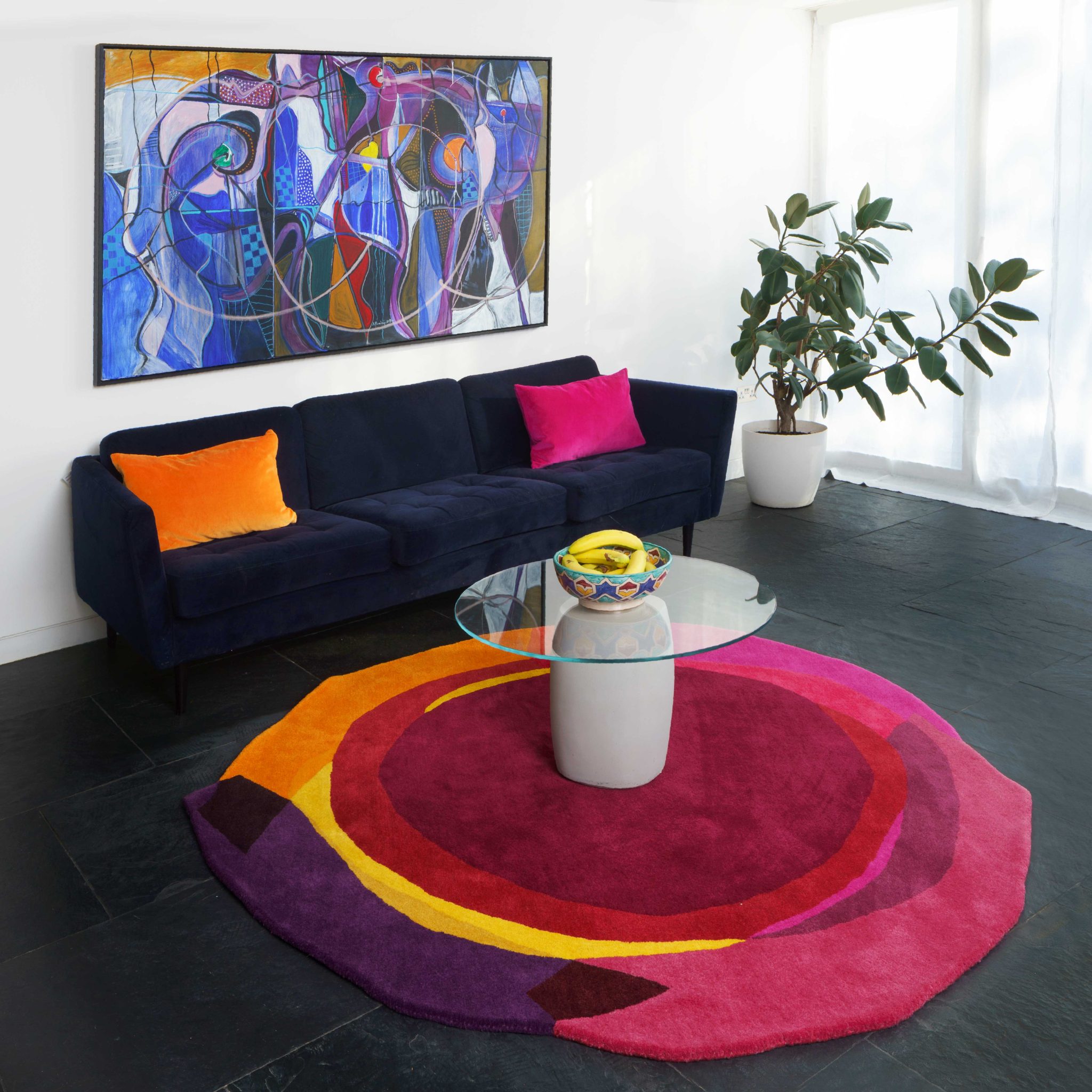Round Rug - Deep Sunset | Sonya Winner Contemporary Rugs