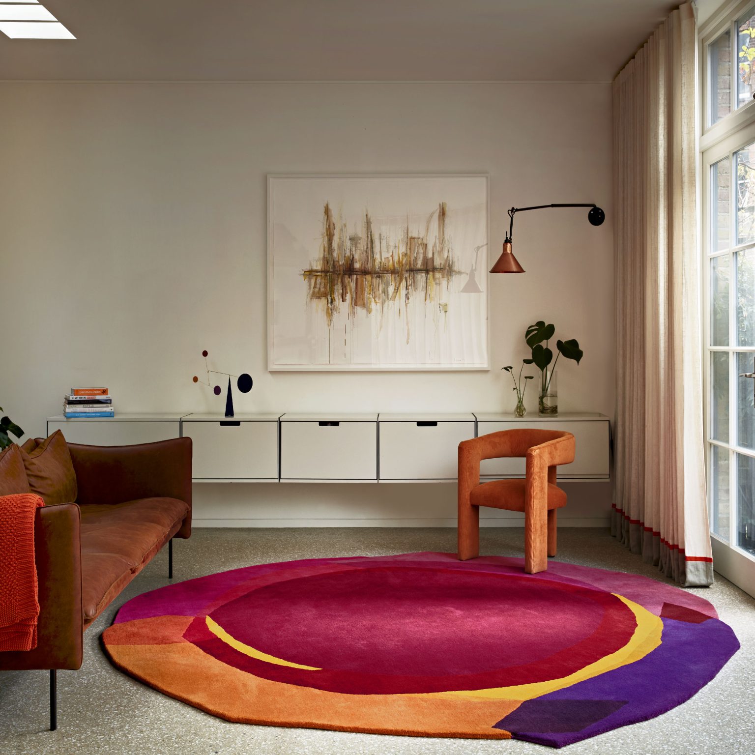 Round Rug - Deep Sunset | Sonya Winner Contemporary Rugs