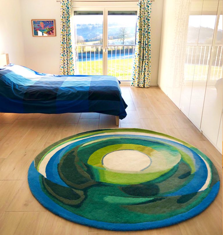 Green Rug - Echoes of Light | Sonya Winner Contemporary Rugs Studio