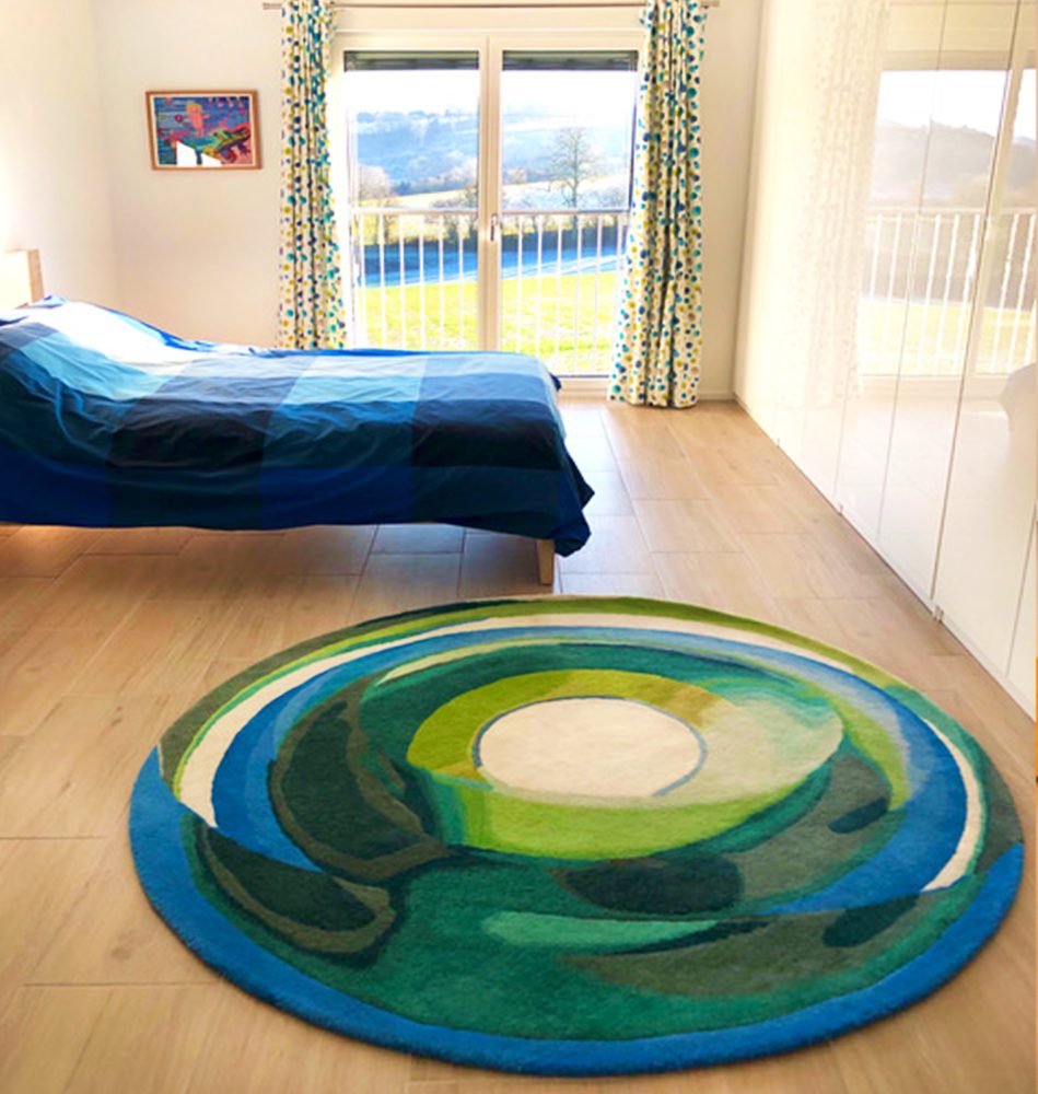 Green Rug - Echoes of Light | Sonya Winner Contemporary Rugs Studio