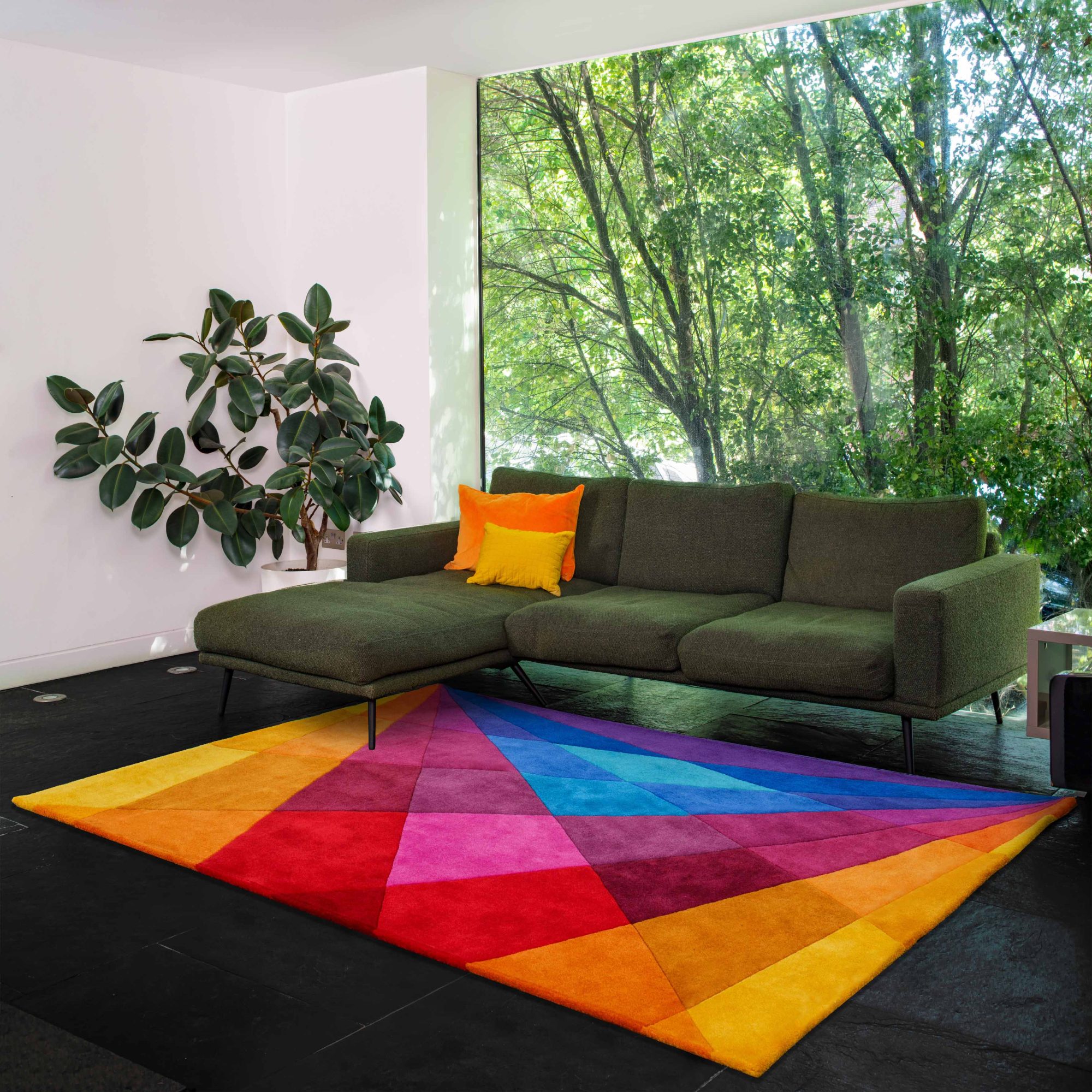 Rainbow Rug Rectangle - Sonya Winner Vibrant Contemporary Rugs