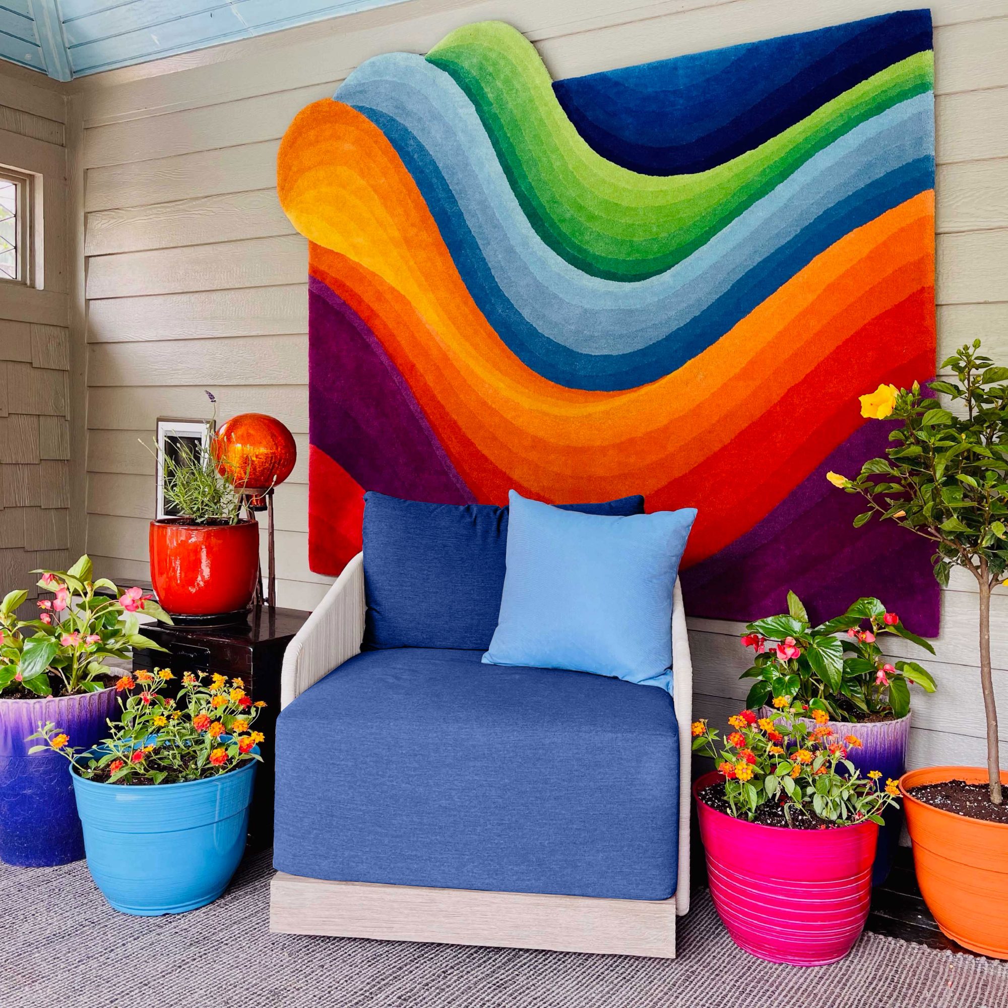 The Wave Rug - Left Side - Sonya Winner Contemporary Rugs
