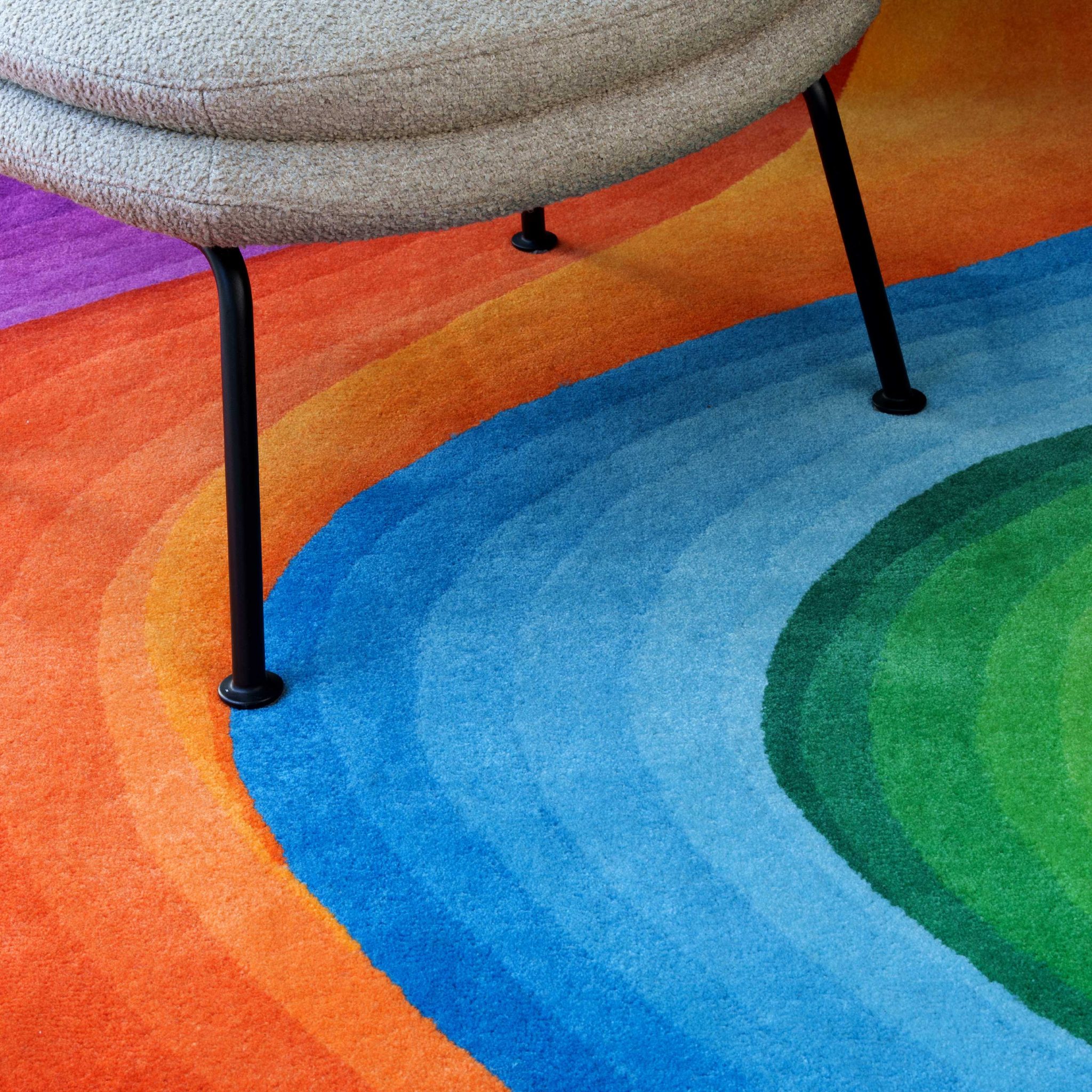 The Wave Rug - Left Side - Sonya Winner Contemporary Rugs