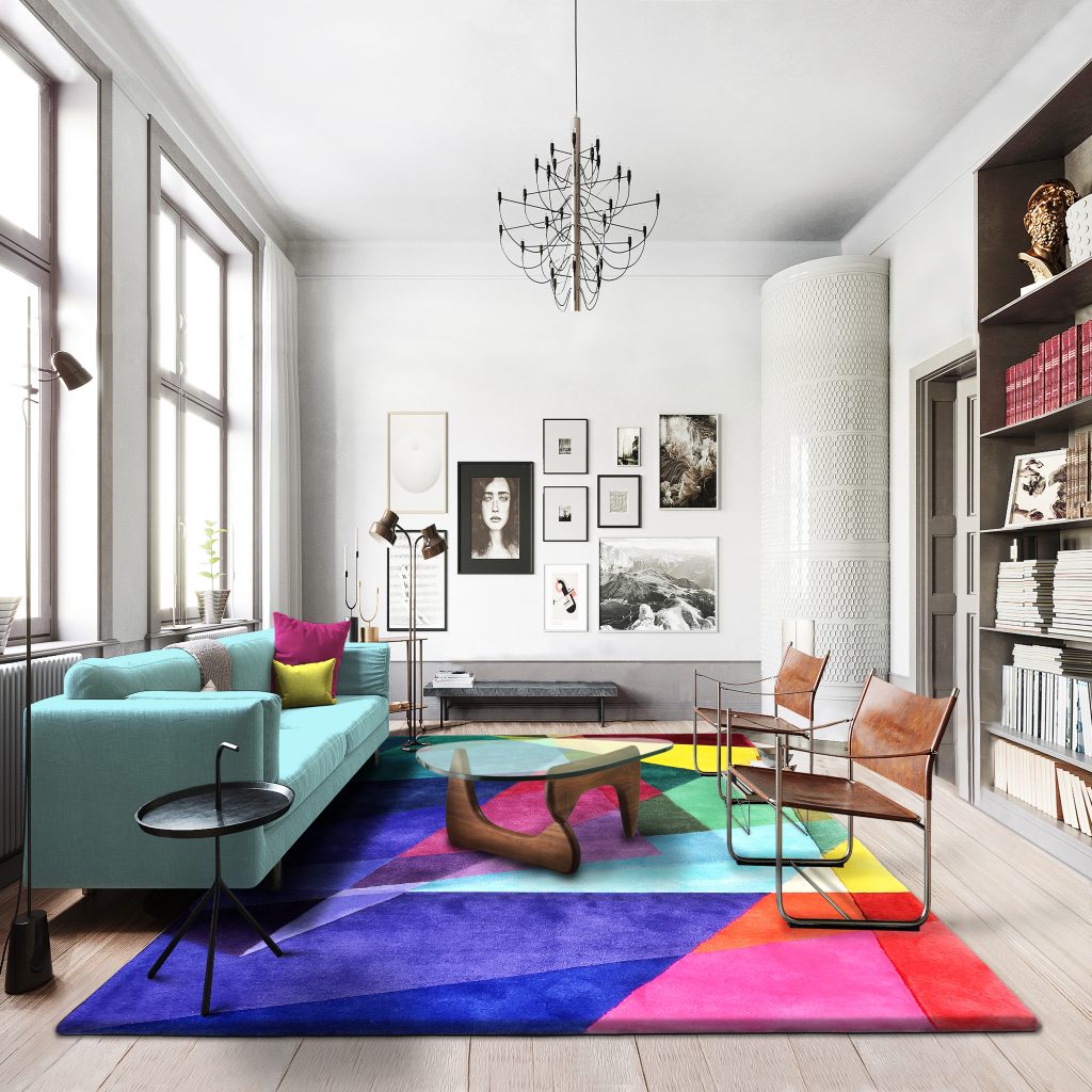 Using large contemporary rugs in your home - Sonya Winner Vibrant ...
