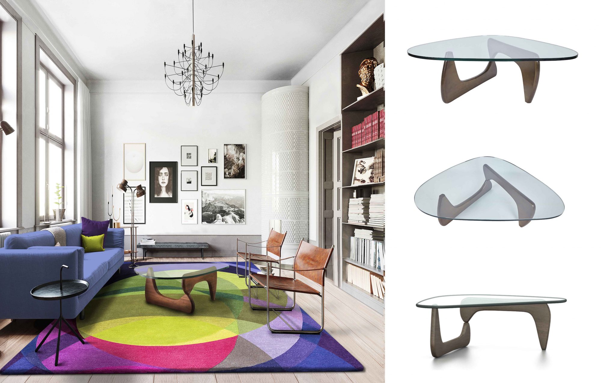 The Iconic Noguchi Table - Sonya Winner Vibrant Contemporary Rugs