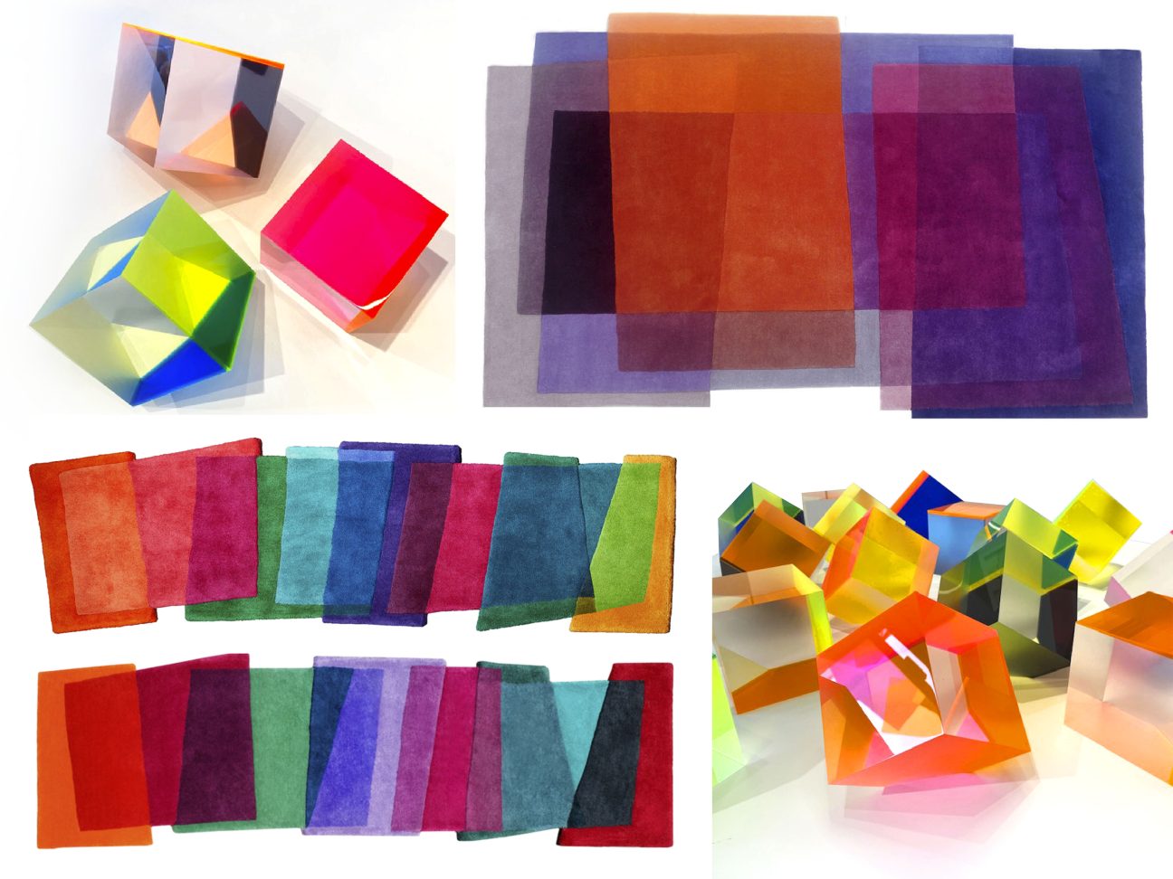 Acrylic Sculptures by Phillip Low - Sonya Winner Vibrant Contemporary Rugs