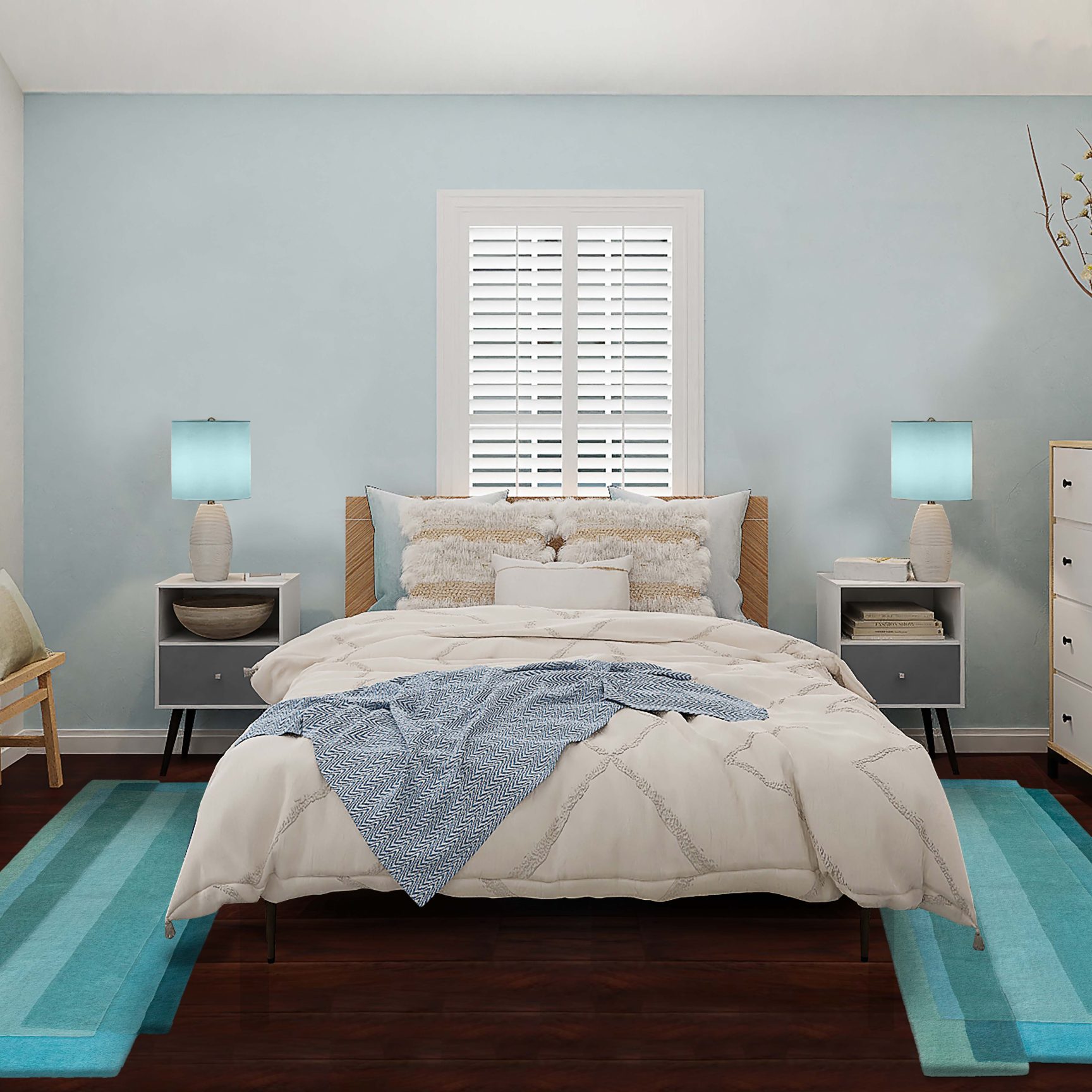 How to Choose a Bedroom Runner - Sonya Winner Vibrant Contemporary Rugs