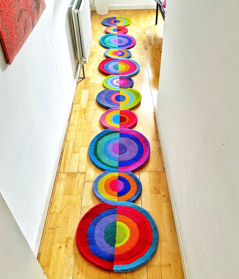 Custom Size Sonia and Sonya Runner - Sonya Winner Vibrant Contemporary Rugs